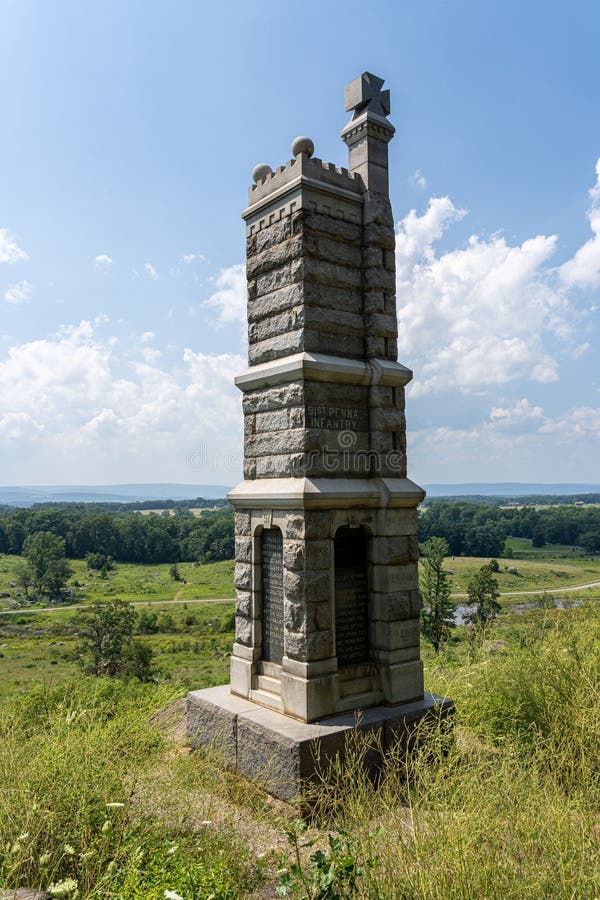 US Civil War Battlefield Gettysburg PA Editorial Stock Photo - Image of ...