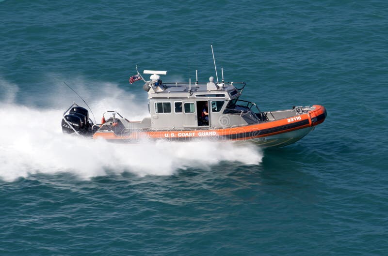 Coast Guard Gun Boat on Patrol Editorial Image - Image of water ...