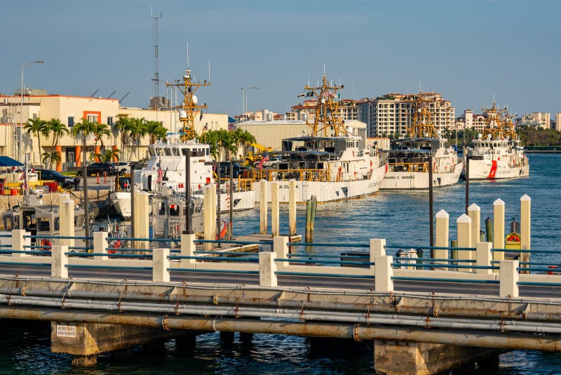 US Coast Guard Boats Stationed in Miami Beach FL Editorial Stock Image ...