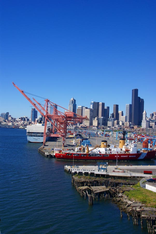 US Coast Guard Ship on Seattle Waterfront Editorial Photography - Image ...