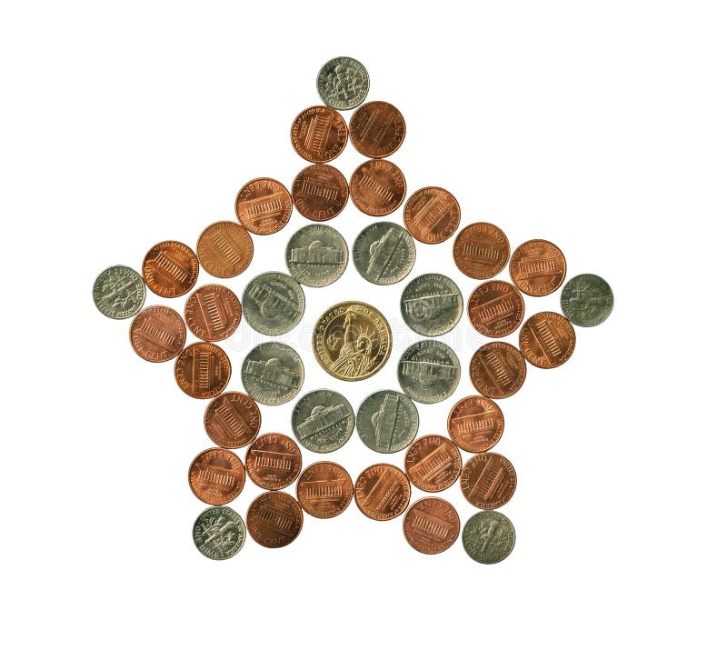 US Coin Star. Isolated Over White. Picture Image: 8341318