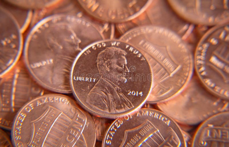 US Coins 1 cent, penny stock photo. Image of coin, wealth - 205369596