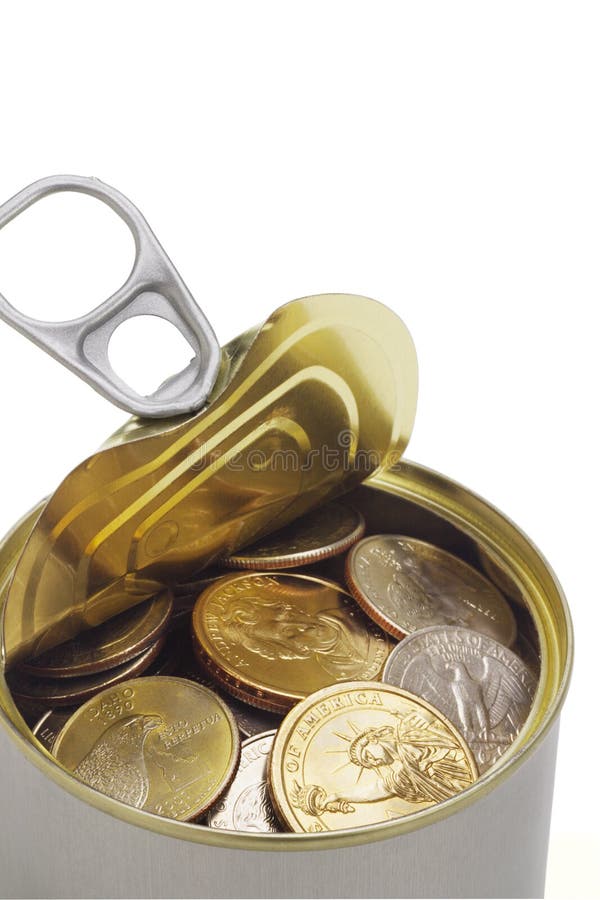 Coins Open Tin Can Stock Photos - Free & Royalty-Free Stock Photos from ...