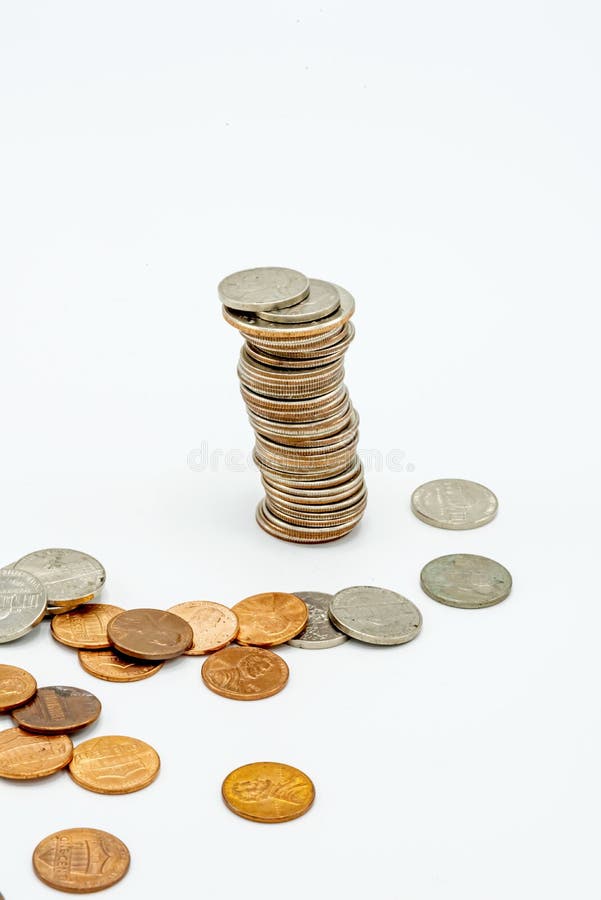 Stack of Quarters stock image. Image of five, quarters - 23630337