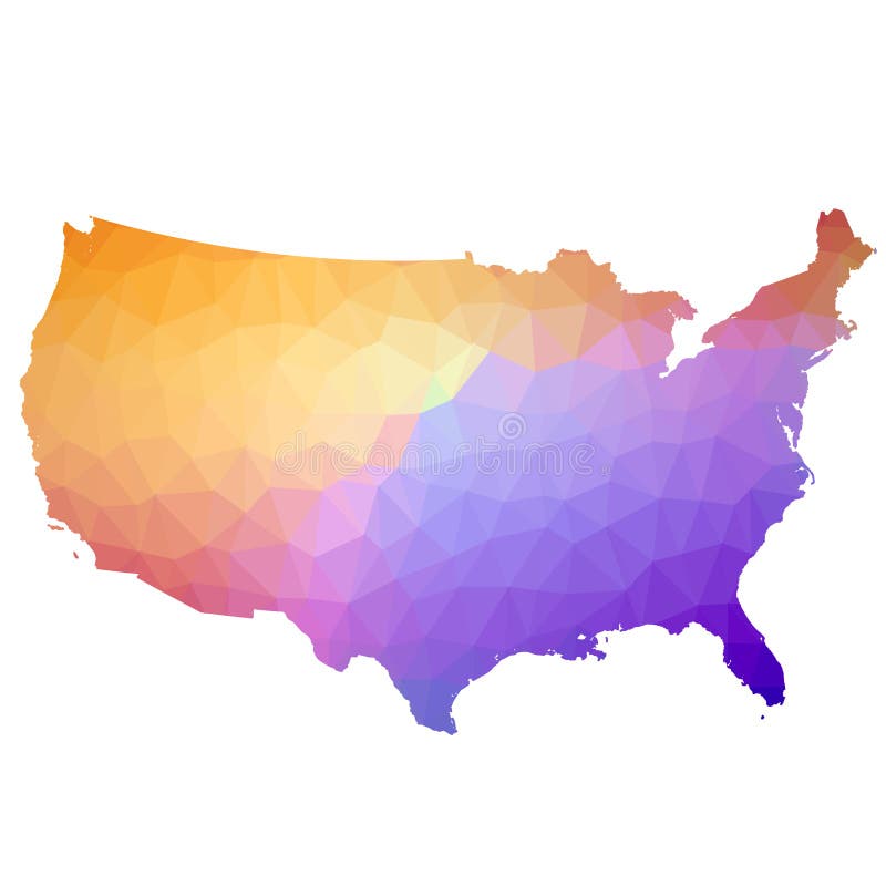 US in Color Triangle. Vector Stock Vector - Illustration of american ...