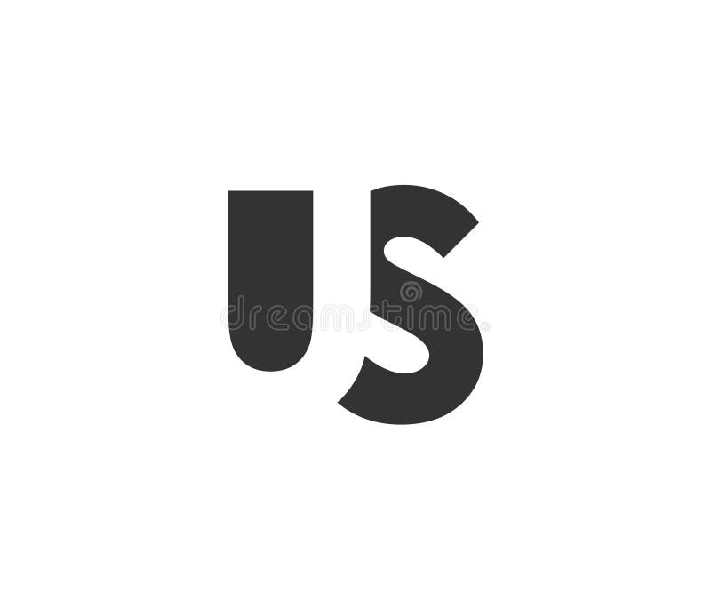 US Creative Geometric Initial Based Modern and Minimal Logo. Letter U S ...