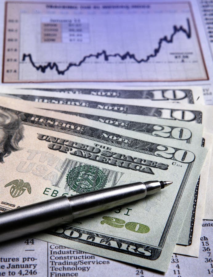 US Currency - Financial Chart Stock Image - Image of investment, invest ...