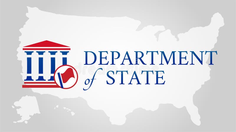 US Department of State Background with USA Map Editorial Stock Image ...