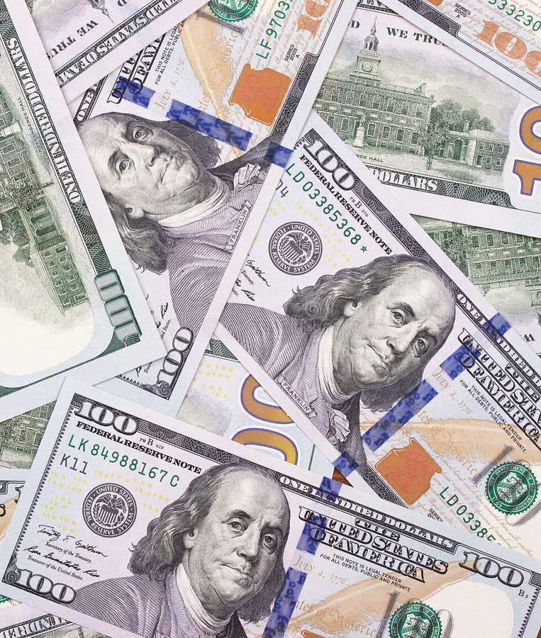 100 US Dollar Abstract Money Cash Background. Stock Photo - Image of ...