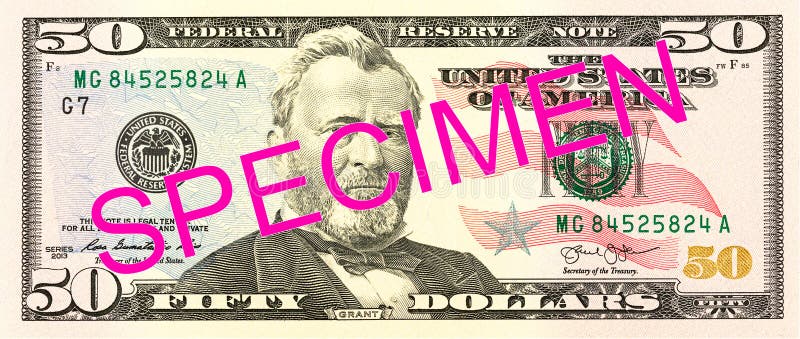 50 Us-dollar Bank Note Obverse Stock Image - Image of finance, exchange ...