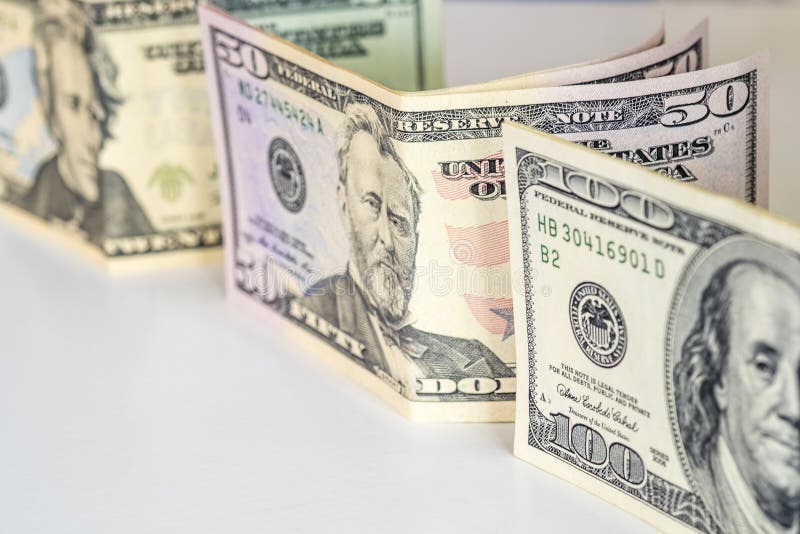 US Dollar Bank Notes on the Table . Stock Photo - Image of finance ...