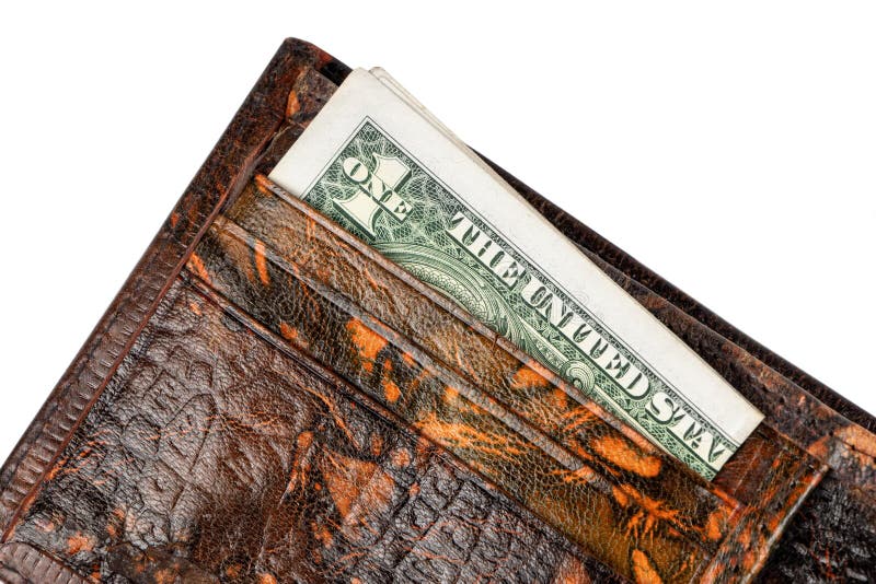 US Dollar Bill in the Wallet, Super Macro, Close Up Photo Stock Image ...