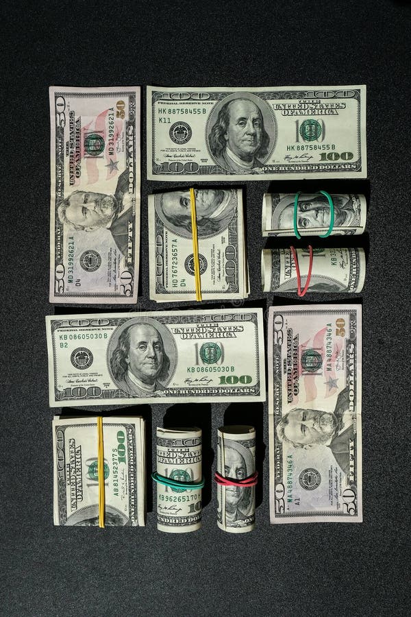 Us Dollar Bills are Creative Layout. Business Concept, Development ...