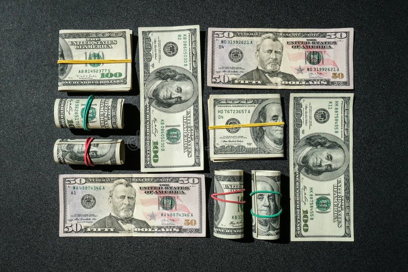 Us Dollar Bills are Creative Layout. Business Concept, Development ...