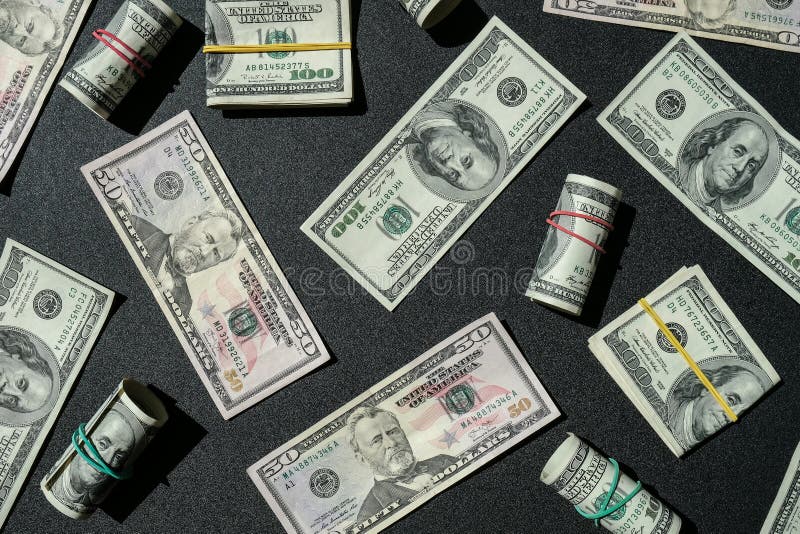 Us Dollar Bills are Creative Layout. Business Concept, Development ...