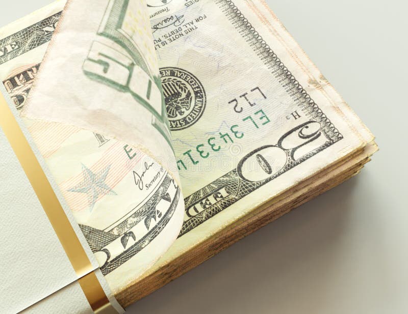 US Dollar Cash Note Wad stock illustration. Illustration of shot ...