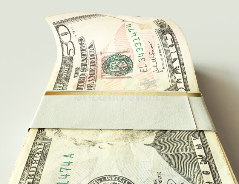 US Dollar Cash Note Wad stock illustration. Illustration of isolated ...