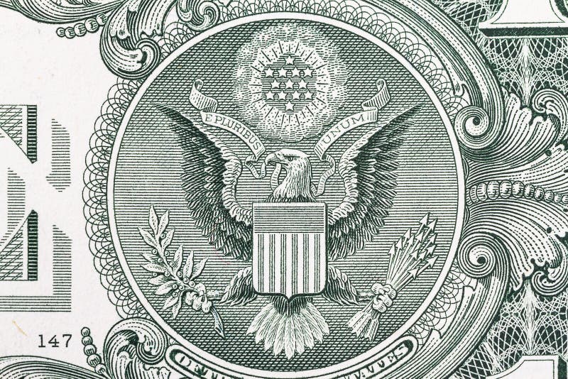 Eagle on the dollar bill stock photo. Image of bill, arms - 28882938