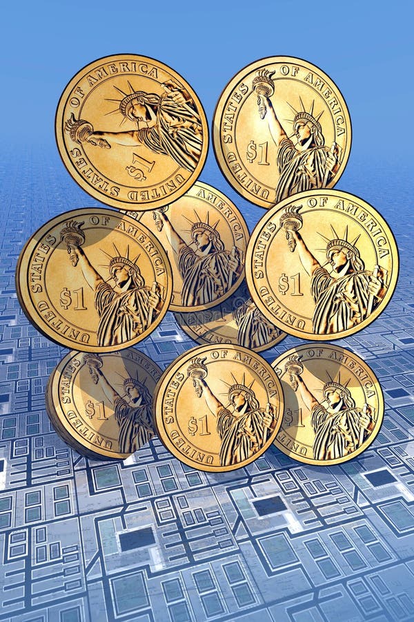 US Dollar, the Global Financial System Stock Illustration ...