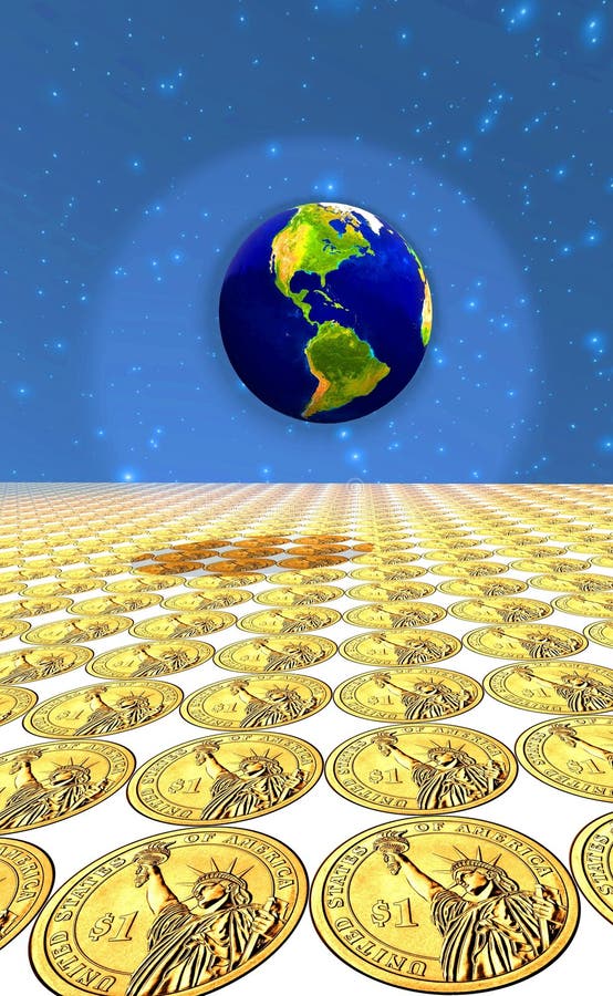 US Dollar, the Global Financial System Stock Illustration ...