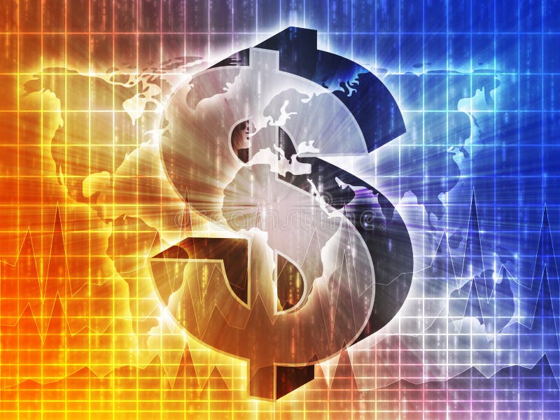 US Dollar map stock illustration. Illustration of finance - 6574574