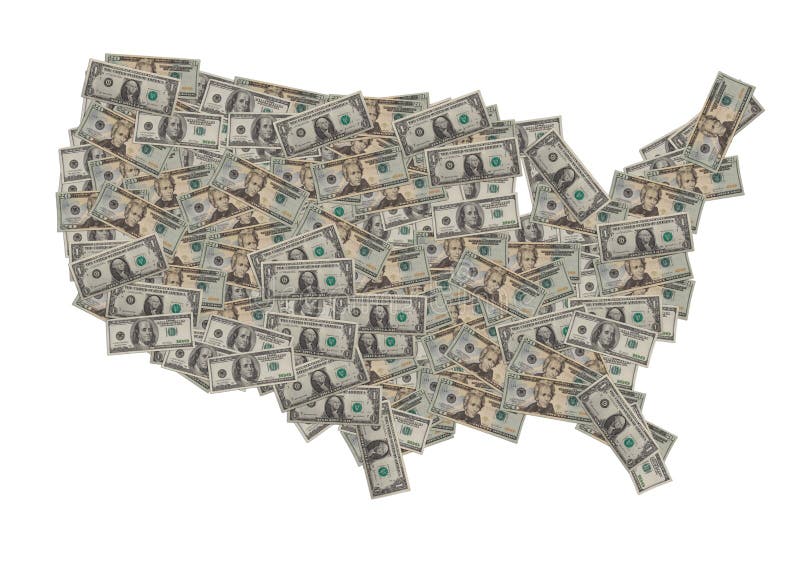 Us Dollar Map stock image. Image of united, monetary, jackson - 7122511