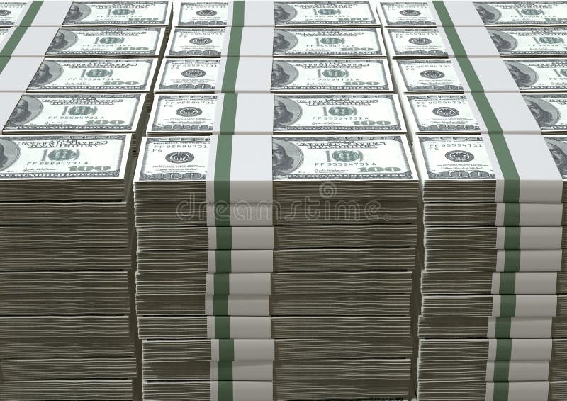 Hundred Dollar Bill Stacks stock photo. Image of abundance - 30816100