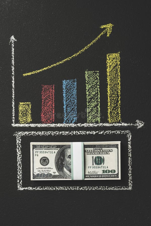 US dollar rising in value stock image. Image of growth - 277632045