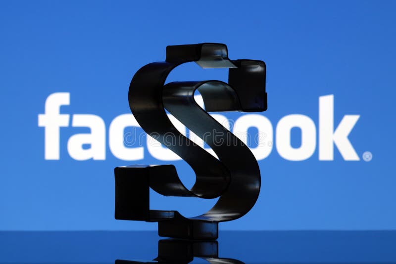 US Dollar Sign and Facebook Logo Editorial Photo - Image of background ...