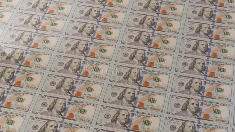 US Dollar 100. Stack of US100 Notes Stock Image - Image of money ...