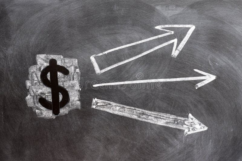 13 Arrows of One Dollar Bill Stock Photo - Image of bill, composition ...