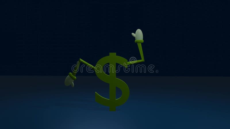 US Dollar Waving with in Three Dimension Space Stock Footage - Video of ...