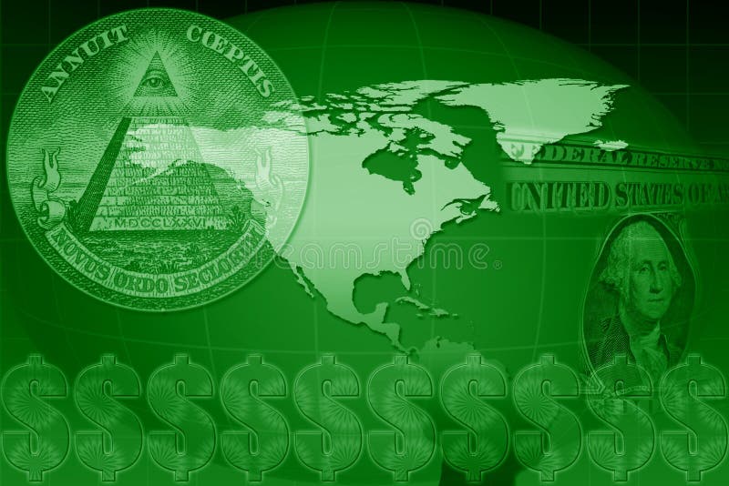 US Dollar World Map stock illustration. Illustration of investment ...