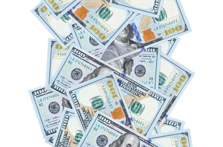 Big Pile 100 Us Dollar Notes Lot Money Isolated Transparent Background ...