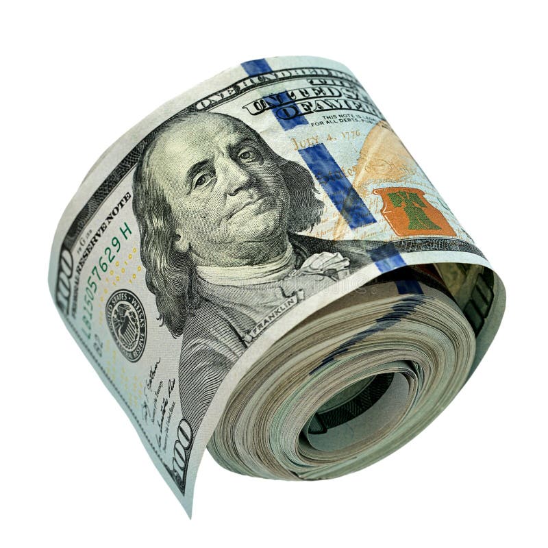 Many Bundle And Roll Of US 100 Dollars Bank Notes Stock Image - Image ...