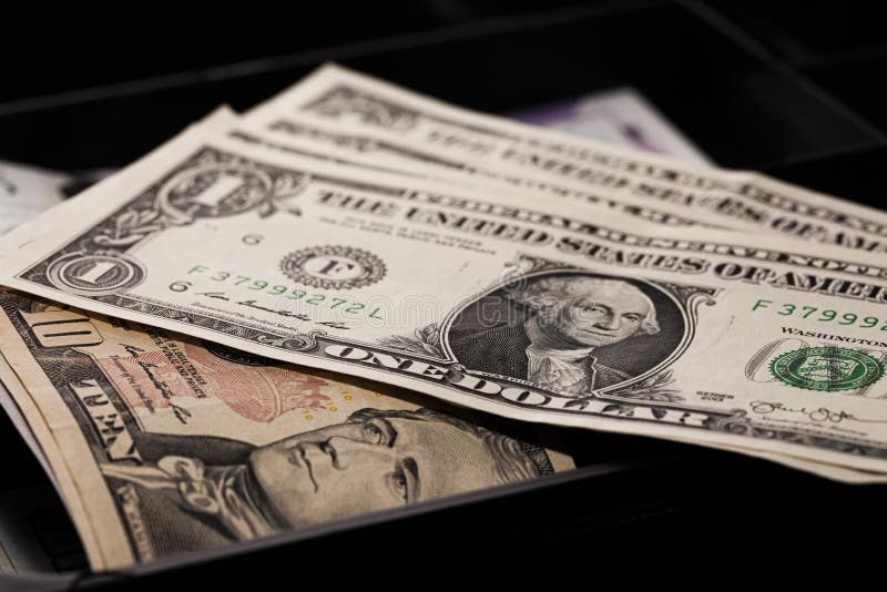 US Us Dollars in a Cash Box Stock Image - Image of banknote, design ...