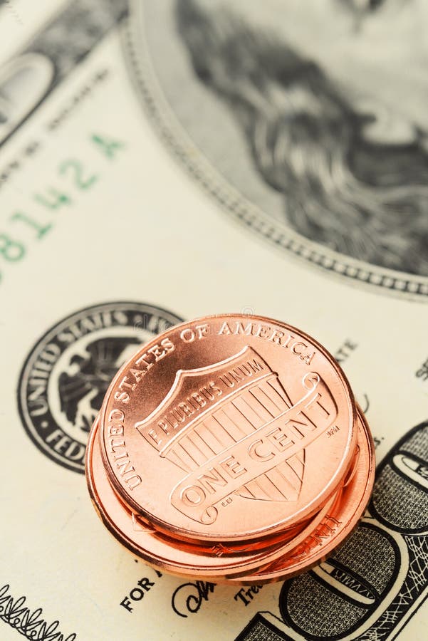 US dollars and cents stock photo. Image of penny, america - 76758314