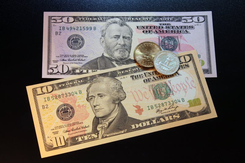 US Dollars, Banknote and Coins Stock Photo - Image of finances ...