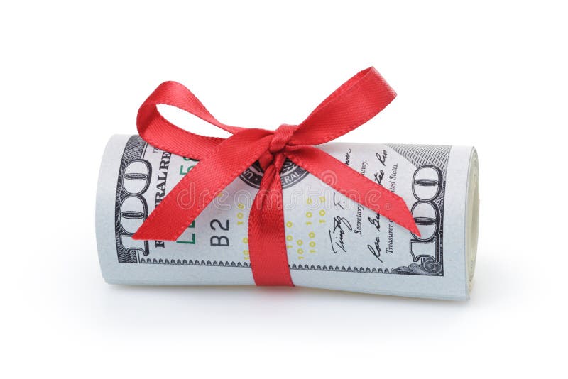 Us Dollars Rolled Tied Red Ribbon Stock Photos - Free & Royalty-Free ...