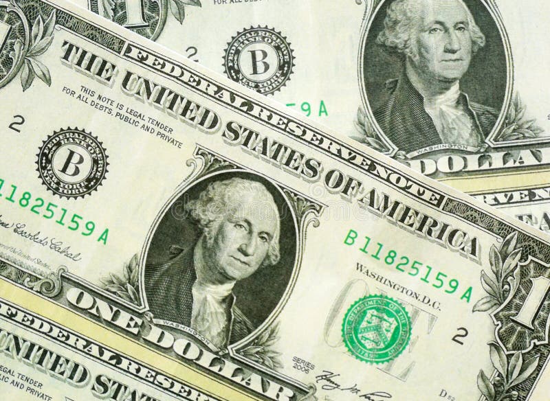US Eine Dollarscheinnahaufnahme Usd Banknote George- Washingtonportrait ...
