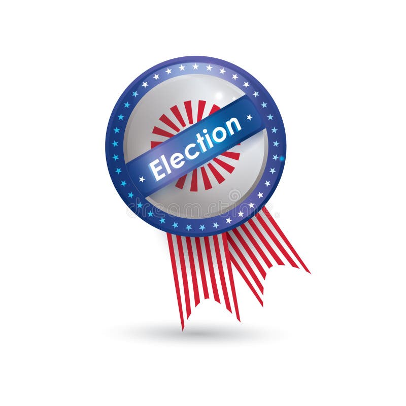 US Election Rosette. Vector Illustration Decorative Design Stock Vector ...