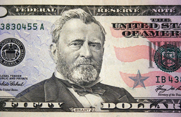 US fifty dollar bill macro stock photo. Image of wealth - 3845558