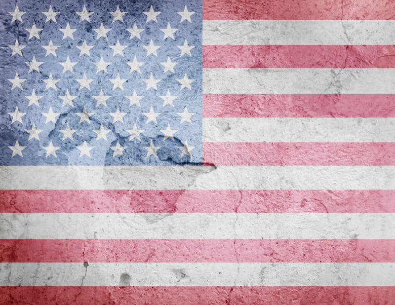 Grunge Ripped Paper USA Flag Pattern Stock Illustration - Illustration ...