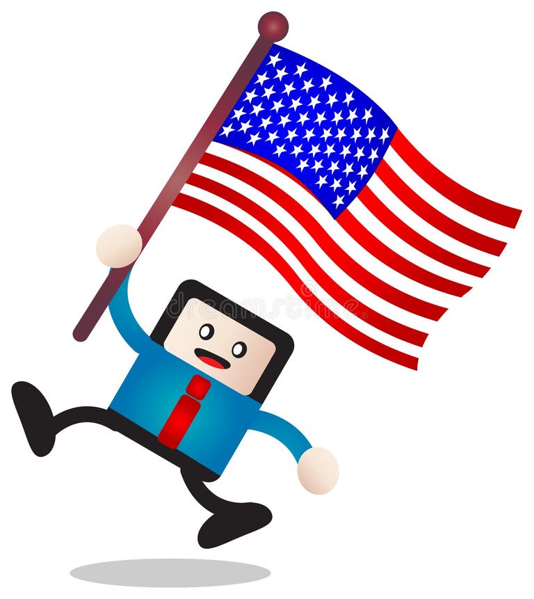 Cartoon American Flag Pole Stock Illustrations – 377 Cartoon American ...