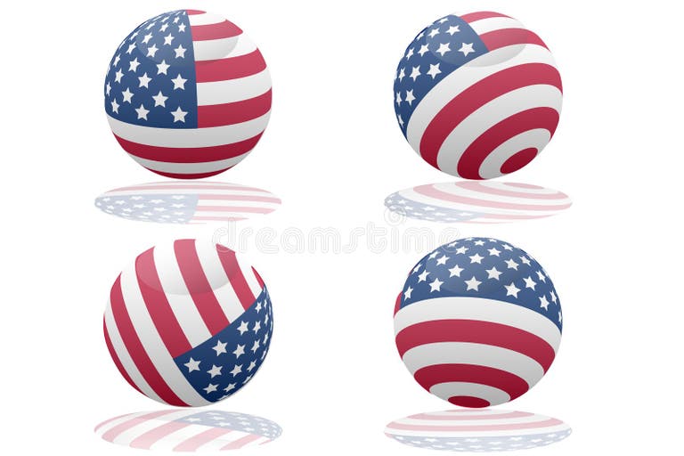 Glossy Usa Flag Sphere Stock Illustrations – 188 Glossy Usa Flag Sphere ...