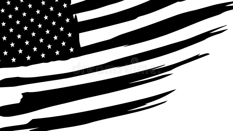 US Flag. American Distressed Flag. Waving US Flag. Stock Vector ...