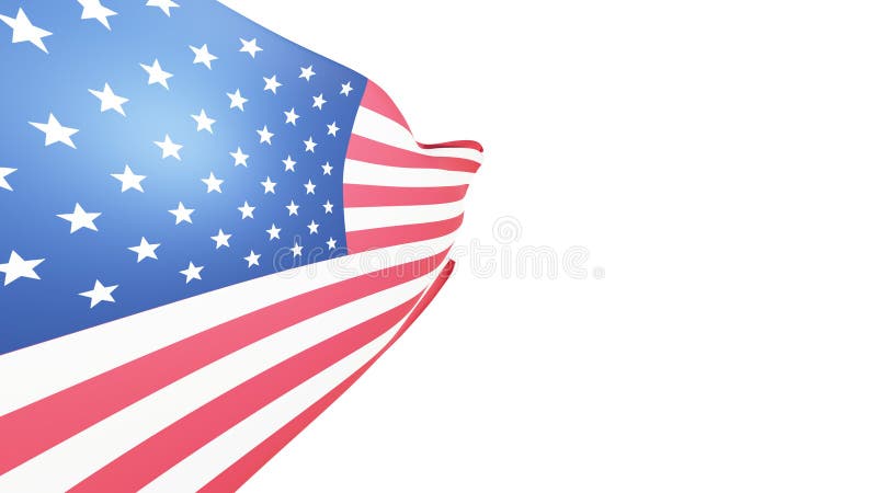 US Flag. American Flag on Transparent Background. Stock Photo ...