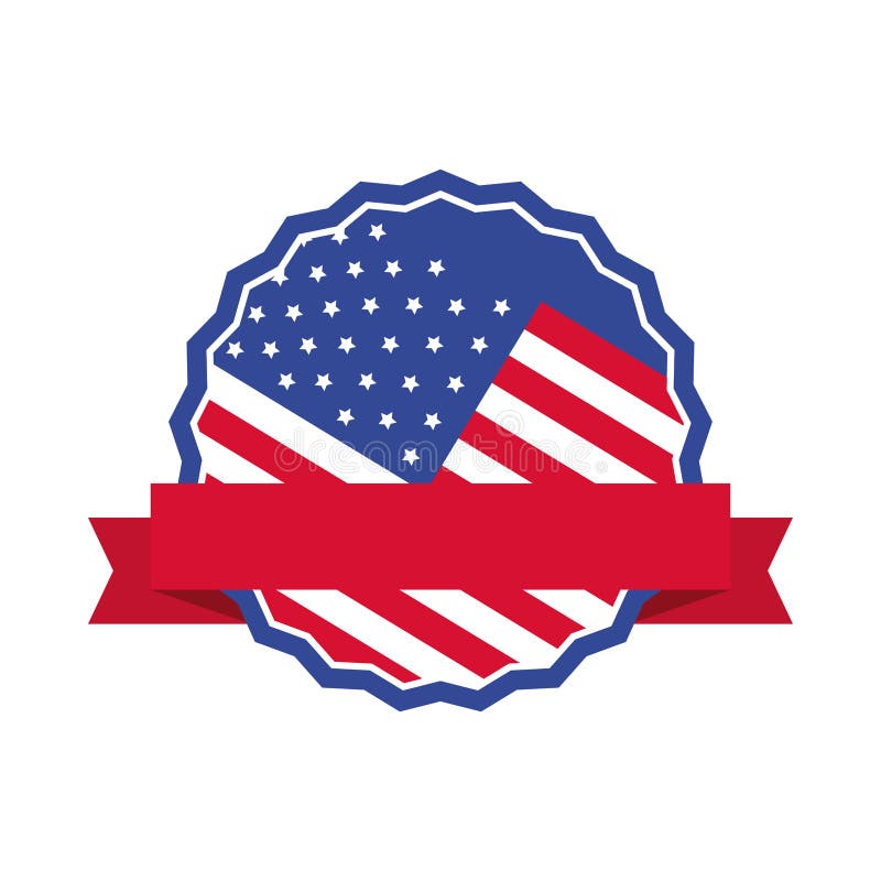 US flag badge stock vector. Illustration of patriotic - 264656125