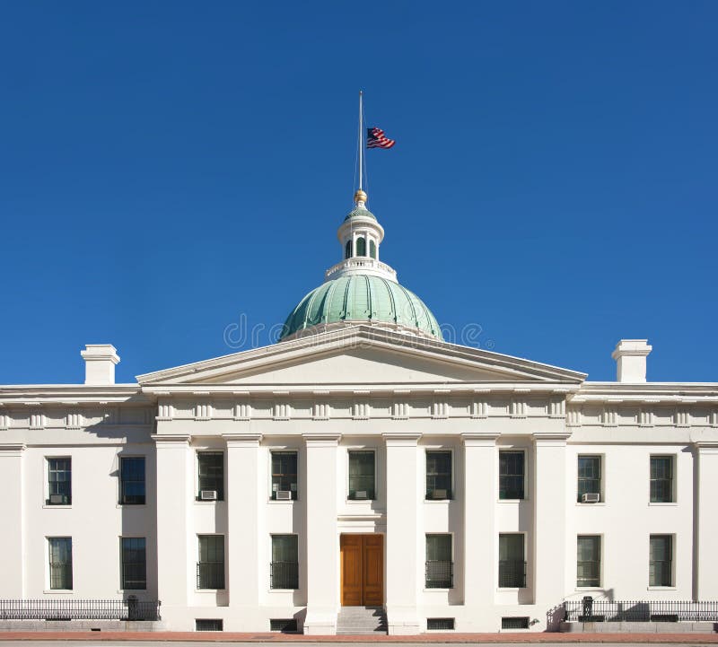 Courthouse with Flag stock photo. Image of flag, columns - 2594914