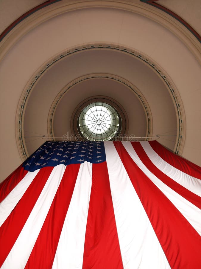 US Flag Hanging from Dome stock image. Image of cupola - 5953045